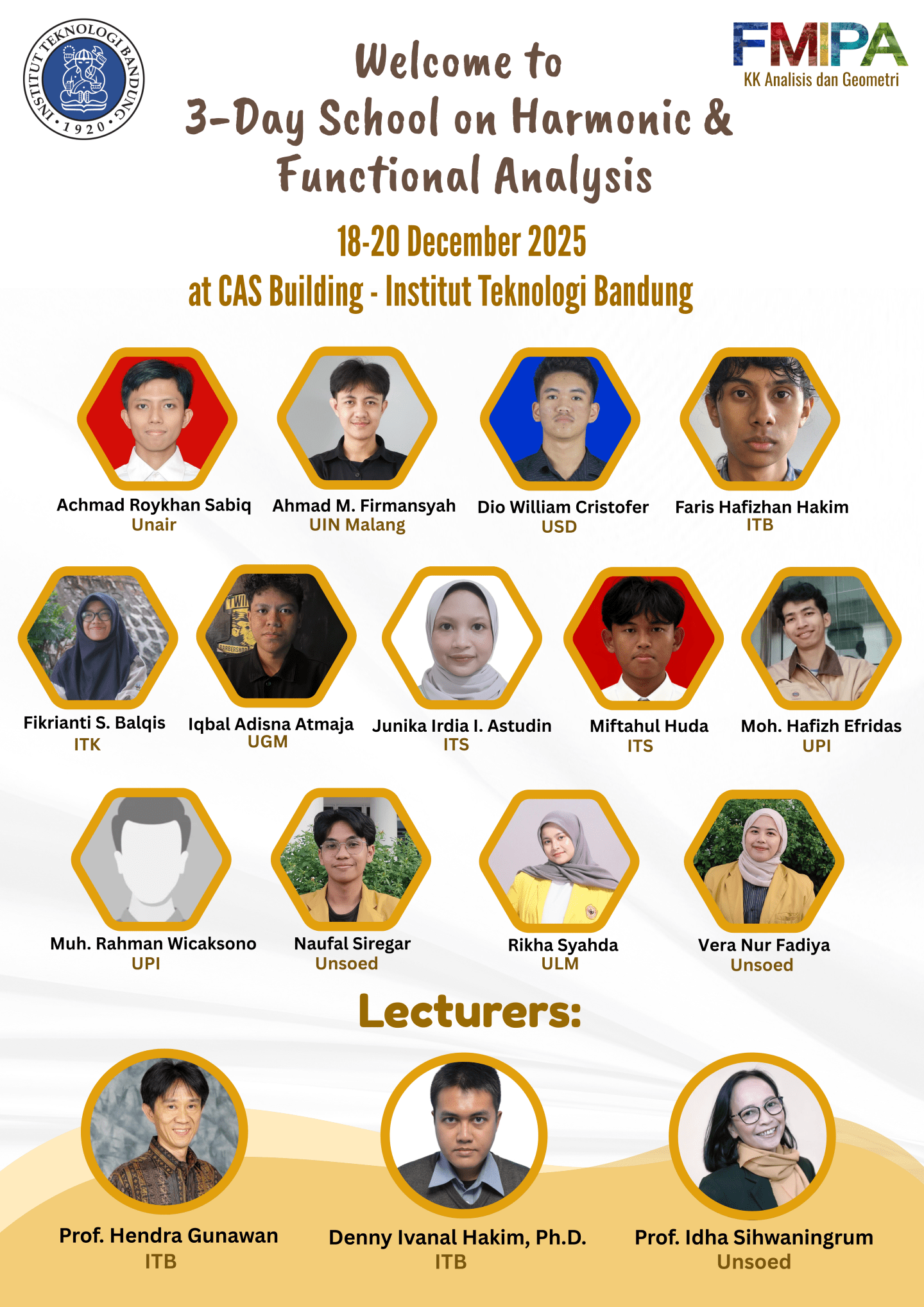 Poster 3-Day School on Harmonic & Functional Analysis 2025 – Bermatematika